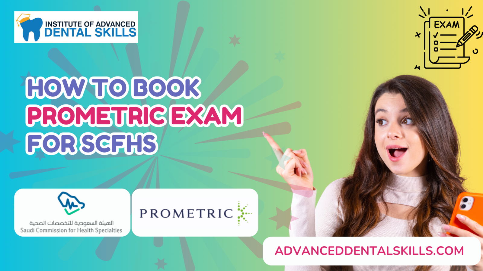 How to book a prometric exam for SCFHS? - Institute of Advanced Dental ...